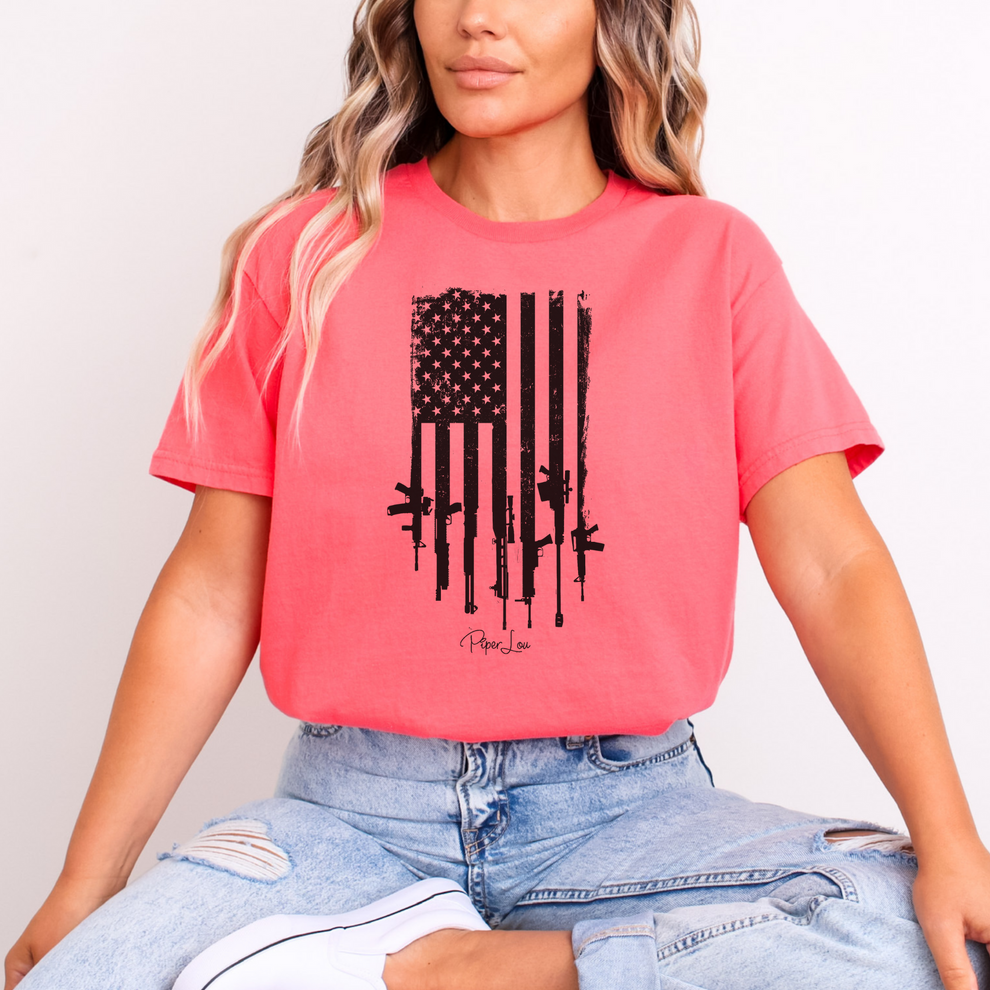 Clearance | USA Gun Flag Tee – Piper Lou Outlet